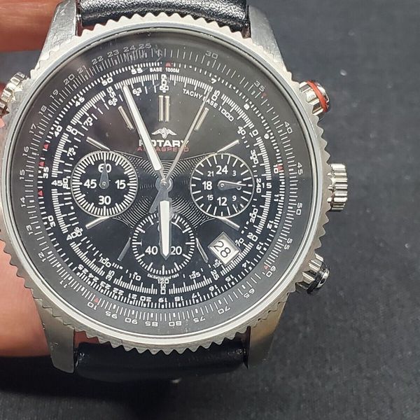 Rotary Aquaspeed Men Watch GS00100/04 Pilot Chronograph Quartz New ...