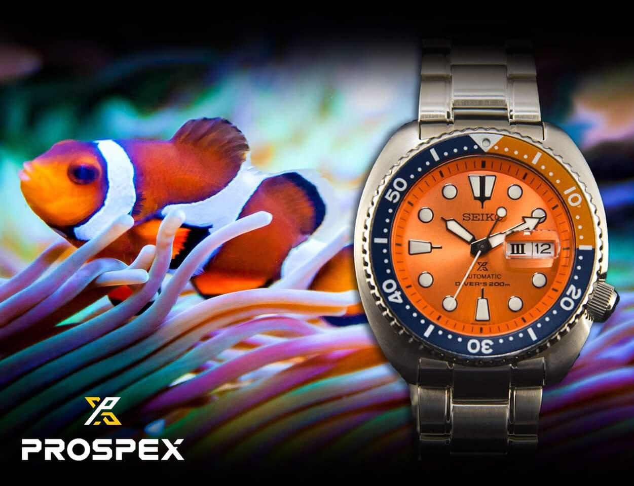 New Seiko Orange Turtle "Nemo" Diver Watch 200M Automatic SRPC95K1 ...