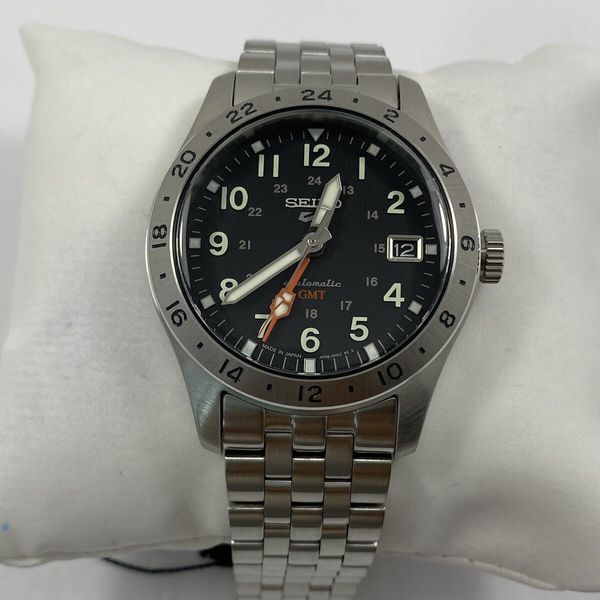 Seiko 5 Sports Field GMT Automatic Black Dial Stainless Steel Men's ...