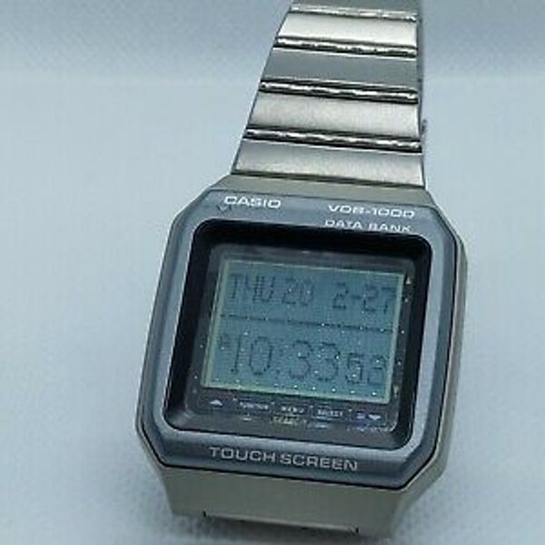VINTAGE CASIO FAMOUS DATABANK TOUCH SCREEN VDB-1000 ORIGINAL NICE USED ...