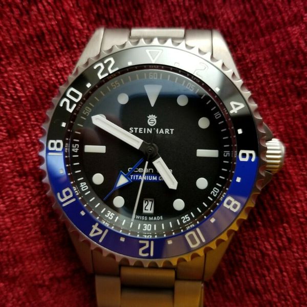 USED Steinhart Ocean One GMT Titanium Batman Men's Watch | WatchCharts ...
