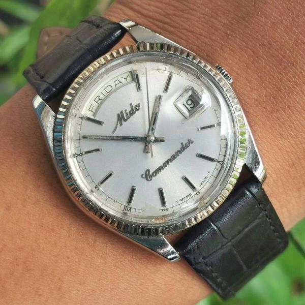 Mido Commander President 8223 Cal.ETA Automatic Men watch vintage Swiss ...