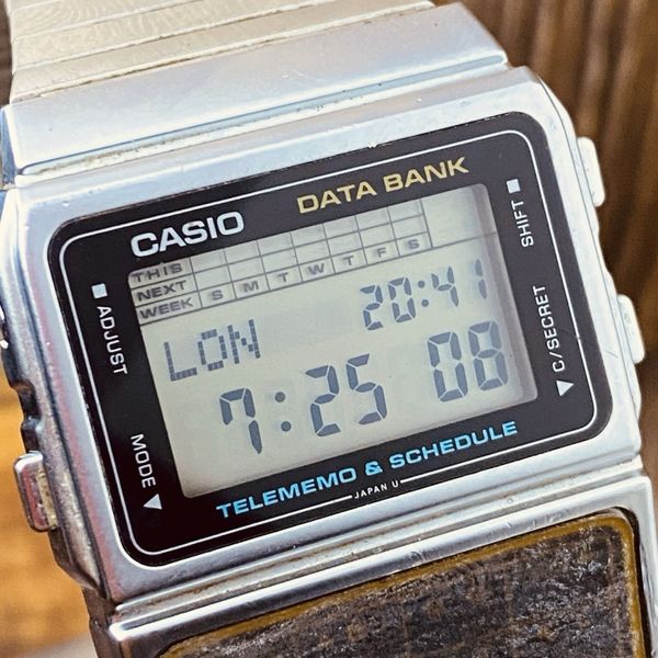 Casio DBC-610 Digital Data Bank Telememo Calculator Men's Watch 1985 ...