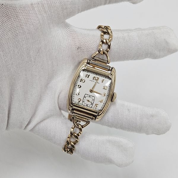 Vintage Hamilton 987A 10k Gold Filled Case Mens Wrist Watch 17 Jewels ...