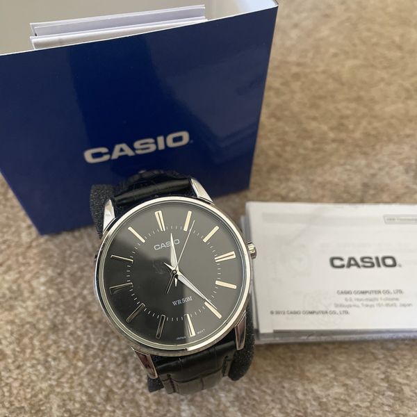 Casio Quartz Leather Strap Watch BRAND NEW! | WatchCharts Marketplace