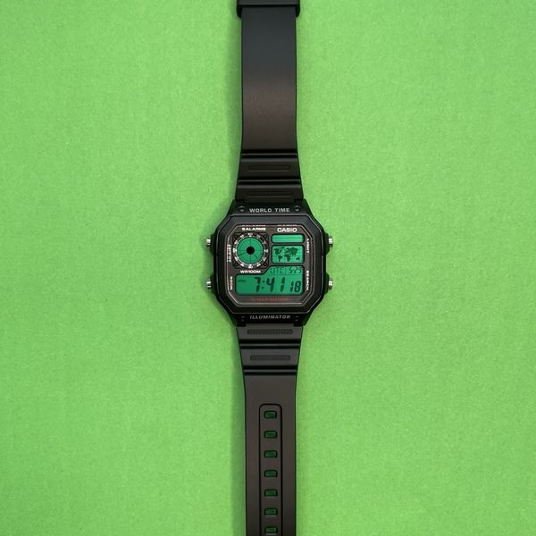 Casio World Time Illuminator "Royale" AE-1200WHD-1AVCF Digital Watch ...