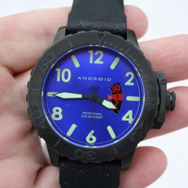 Android Men's Divemaster Trans-52 Swiss Quartz Black IP | WatchCharts ...