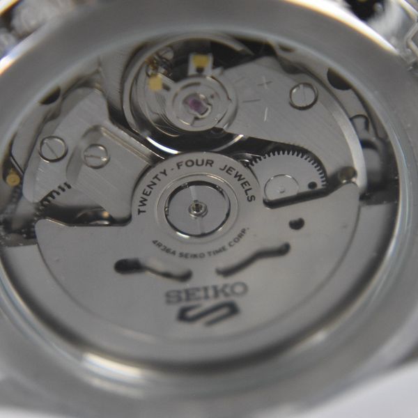 Men's Seiko Round Faced Stainless Steel Automatic Watch 4R36-10A0 Clear ...