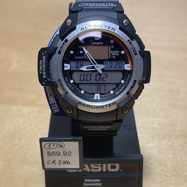 VINTAGE CASIO WATCH SGW-400H - BAROMETER-ALTIMETER-THERMOMETER - NEW OLD STOCK | WatchCharts ...