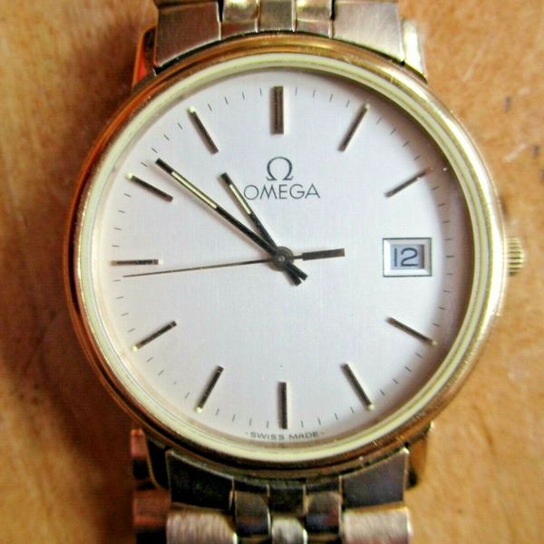 Vintage OMEGA 1420 Quartz Dress Watch 1983 GF band with Box ...