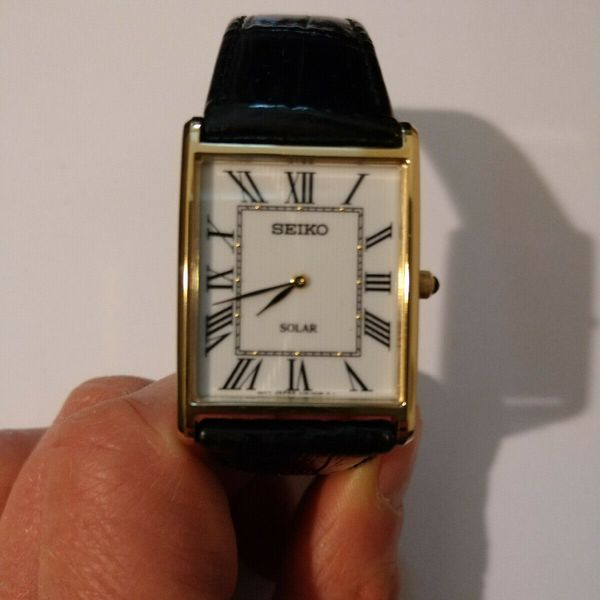 Men's Seiko Solar Watch, Black Leather, Rarely Worn - SUP880 | WatchCharts