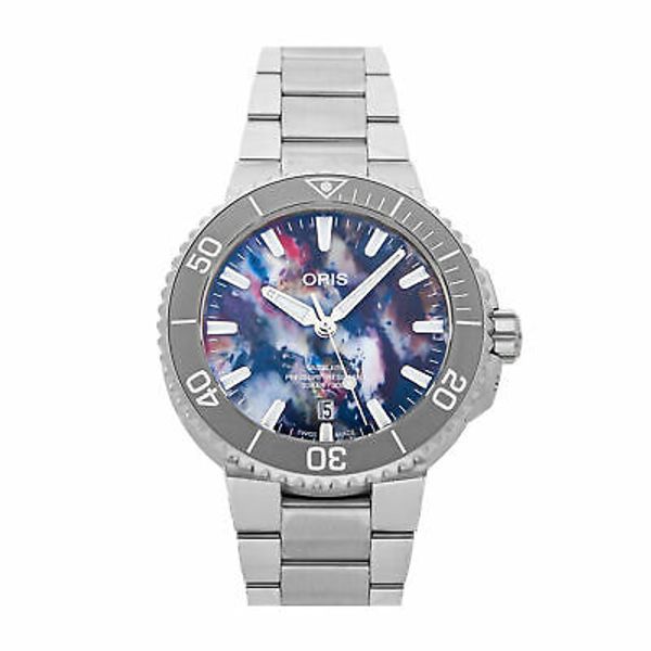 Oris Aquis Date Upcycle Steel Automatic Bracelet Watch 01 733 7766 4150 ...