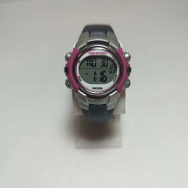 Timex Marathon Digital Watch Women Black Silver WR50M 8.5 ...