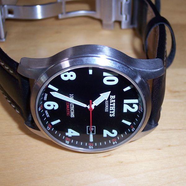 FS Bathys 100 Fathoms Automatic Silver PVD Black Dial Excellent ...