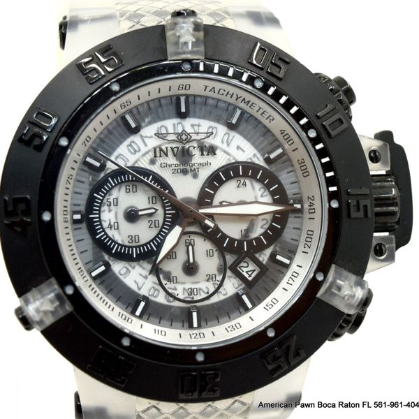 Invicta Subaqua Noma II Anatomic White Watch 24360 Transparent Dial ...