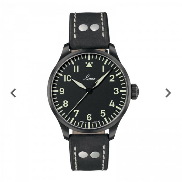 Laco Altenburg Black Case 42mm Automatic Pilot Watch Type A Dial with ...