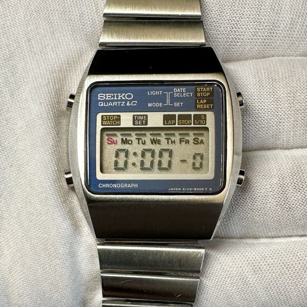 Vintage Seiko Quartz LC A128-5009 Digital Chrono Watch- Great condition ...
