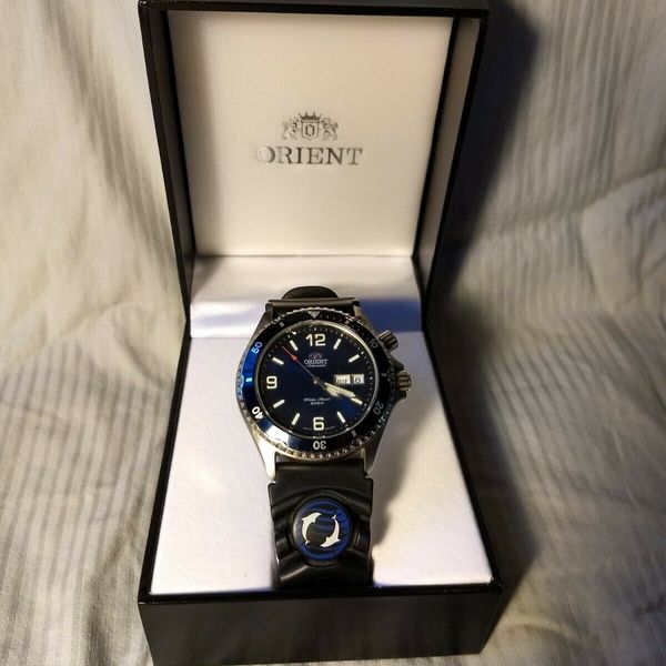Orient Blue Dolphin - Automatic Watch with case - Beautiful Blue Face ...