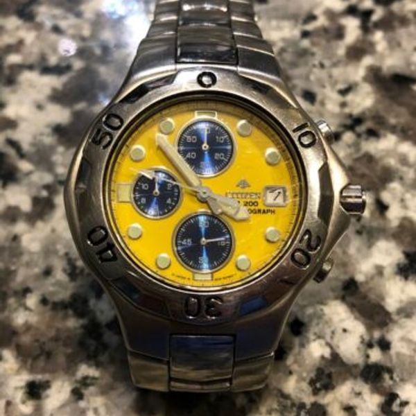 Citizen Promaster Aqualand Men's Diver Watch Yellow Dial | WatchCharts