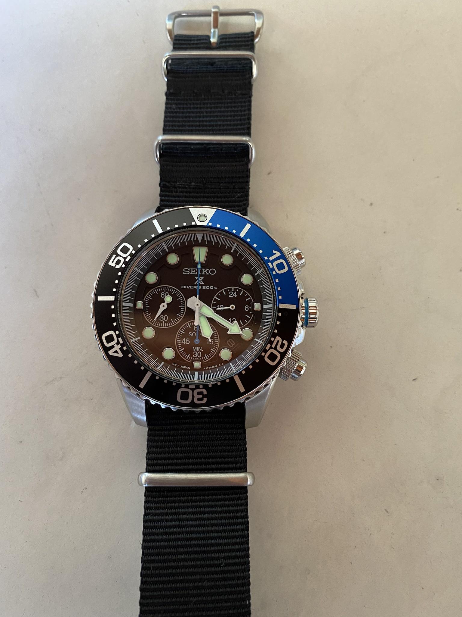 [WTS] Seiko SSC017 Solar "Batman" (Please Read) | WatchCharts