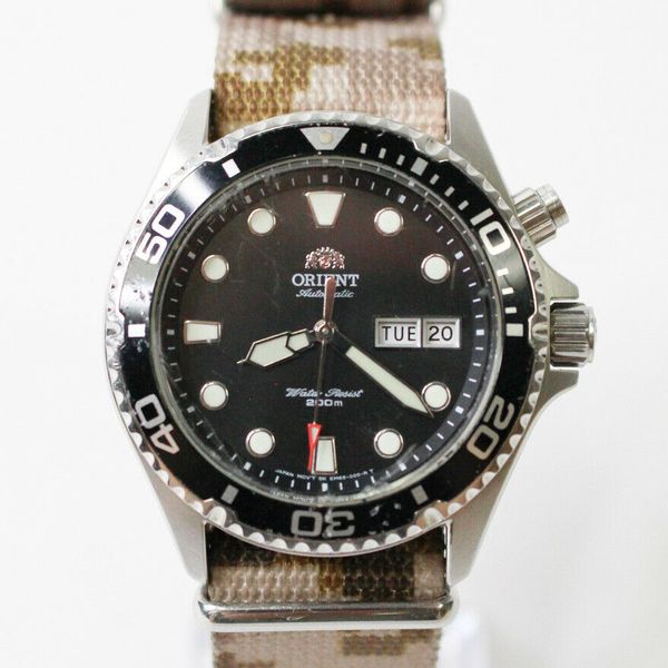 ORIENT Black Dial Automatic Watch Automatic Water Resist 200m Nato ...
