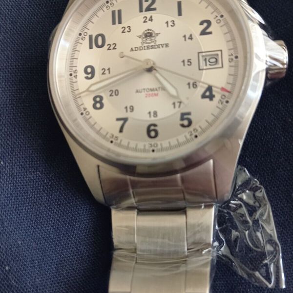 Addiesdive 39mm mens mechanical field watch - Seiko NH35 movement ...