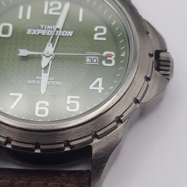 Timex Expedition Mens Watch With Date And Indiglo Green Dial New Battery Working | WatchCharts ...