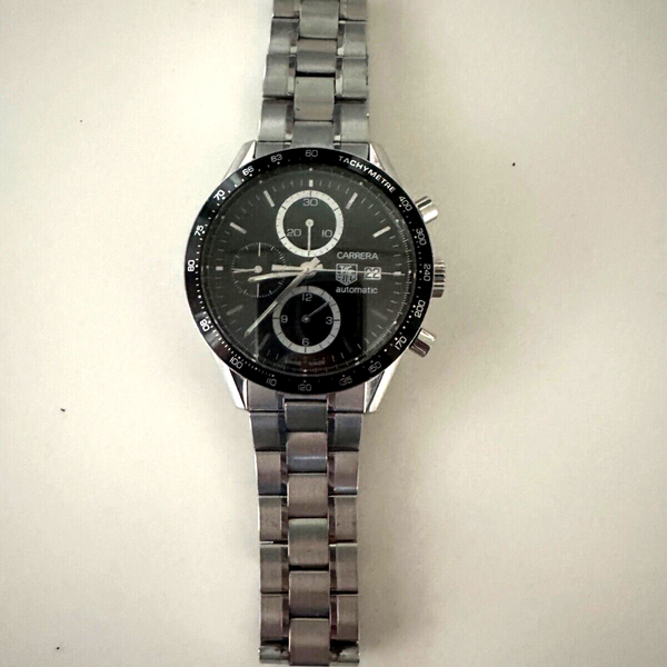 CV2010.BA0794 TAG HEUER CARRERA MENS AUTOMATIC CHRONOGRAPH BLACK WATCH BOX PAPER | WatchCharts ...