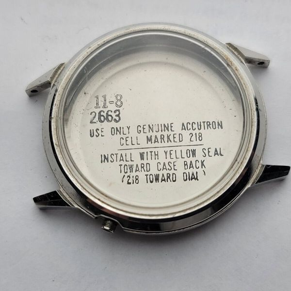 1967 Stainless steel Accutron 218 case . | WatchCharts Marketplace