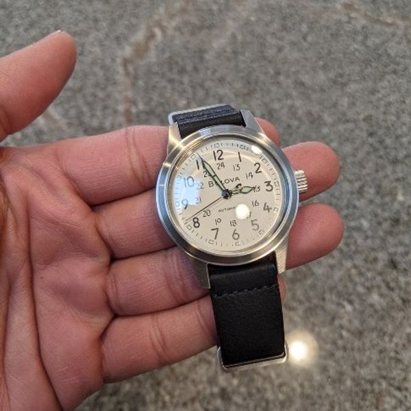 FS: Bulova Hack Automatic Ivory Dial Watch 96A246 | WatchCharts Marketplace