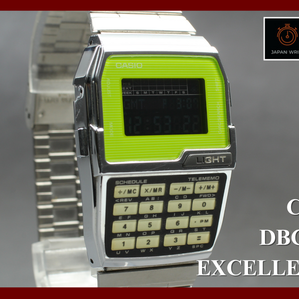 [EXC+5] Vintage CASIO DBC-1500 Green Calculator Data bank Men's Digital ...