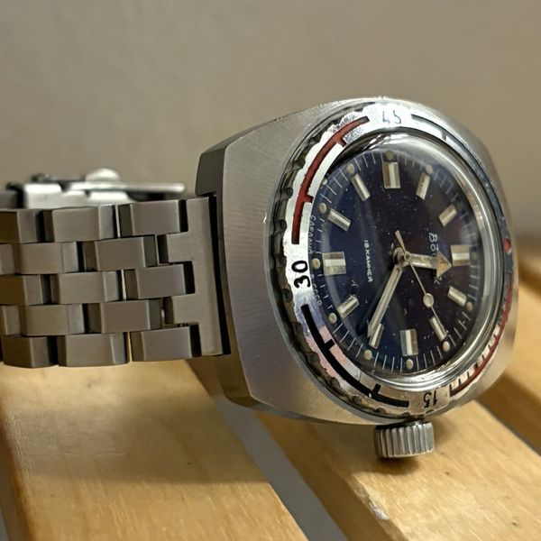 Vostok Amphibia Vintage 2209 Mechanical Diver 119 Tonneau Case CCCP ...