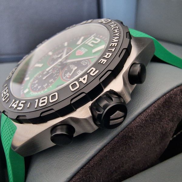 TAG Heuer Formula 1 Quartz Chronograph Watch CAZ101AP.FT8056 Green Dial ...