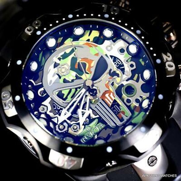 Invicta Marvel Punisher Venom Gen III Camouflage Skull Black Watch 52mm ...