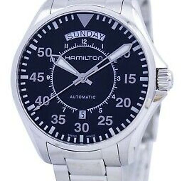 Hamilton Pilot Day Date Aviation Automatic H64615135 Men's Watch ...