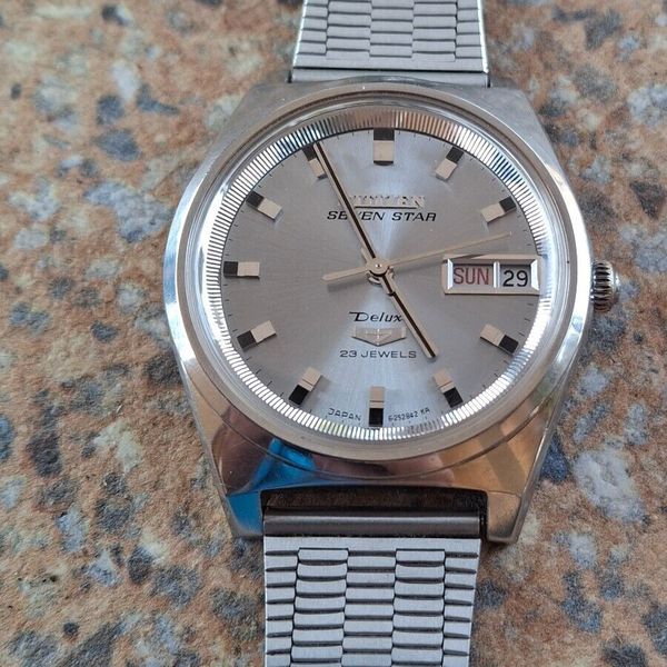 Vintage Citizen Seven Star Deluxe 23 Jewels Automatic July 1969 JDM | WatchCharts Marketplace