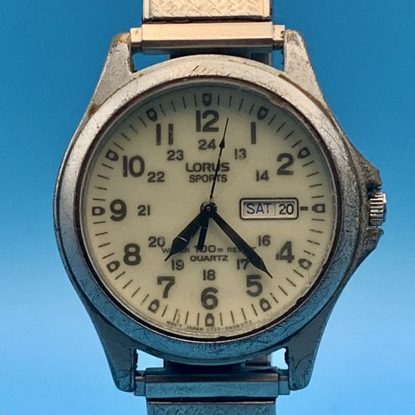 LORUS SPORTS By SEIKO V733-9A00 Menâ s Vintage Field Watch Luminous ...