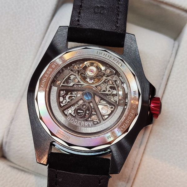 Boderry WINDMILL Skeleton Hi-beat Automatic watch with 72 hrs Power ...