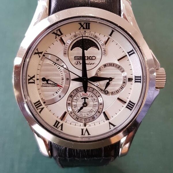 Seiko Premier Kinetic Direct Drive Moon Phase. | WatchCharts Marketplace