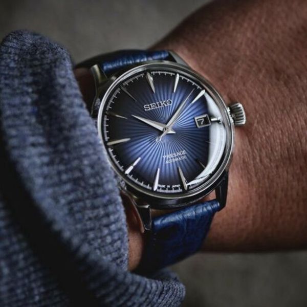 Seiko Presage Blue Cocktail Time SRPB41 - w/ Extra Strap & Travel Case ...