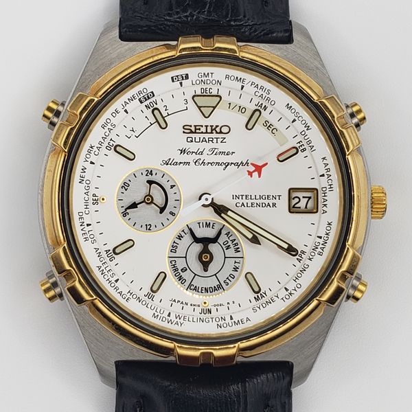 [WTS] Seiko Multifunction World Timer (22 Cities) Gold/White ...