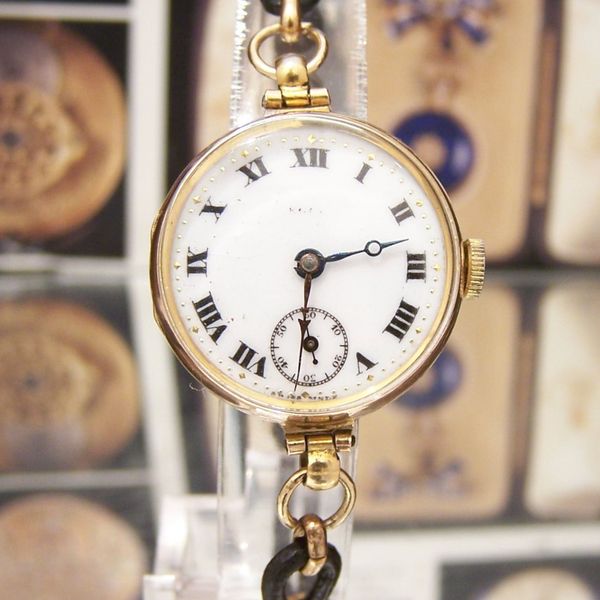 ANTIQUE VINTAGE 1926 SWISS ROLEX ROLCO GENUINE SOLID GOLD WATCH WORKS ...