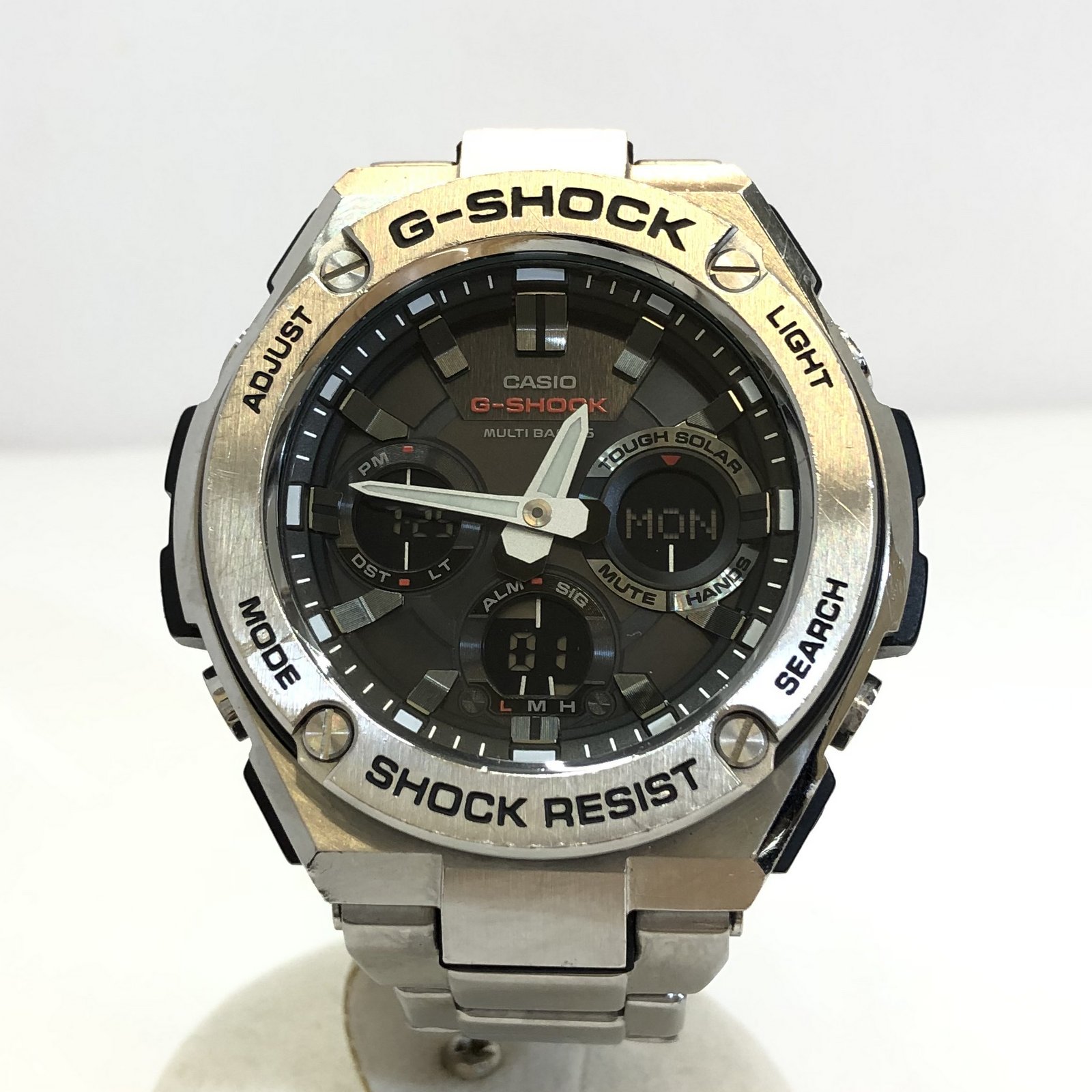 G-SHOCK G-SHOCK CASIO Casio watch GST-W110D-1A G-STEEL G steel silver black stainless steel ...