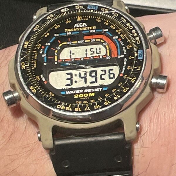 Casio Aegis Sky Walker Watch 44mm Tachy Meter Japan 905 DW 400 New ...