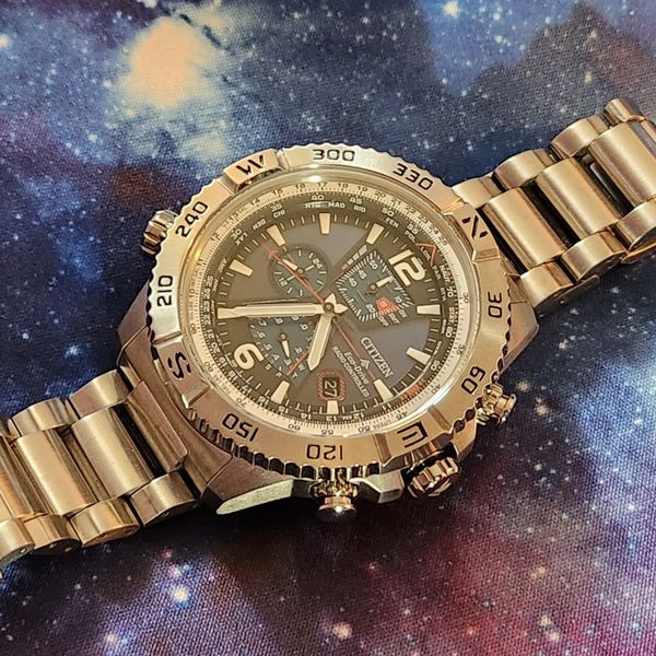 Citizen Promaster Navihawk A-T Chronograph Blue Dial Men's Watch AT8220 ...