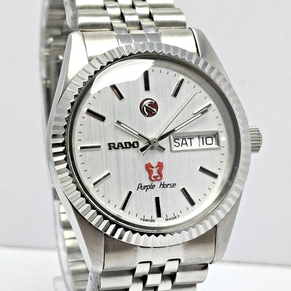 Vintage Original Rado Purple Horse Stunning Grey Dial Automatic ETA ...