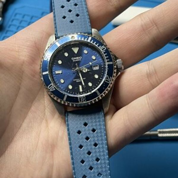 VINTAGE Casio Dive Style Watch MTD-1010 Mod 1346 Quartz - New Rubber ...