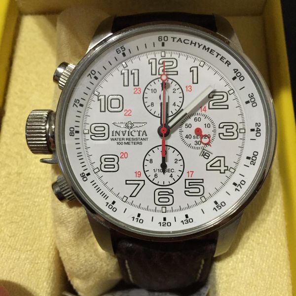 FS: Invicta i-Force Chronograph No. 2771 on dark brown | WatchCharts