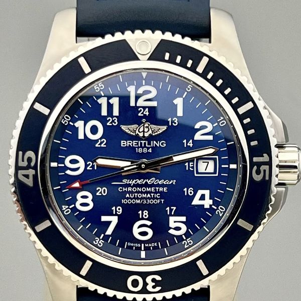 [WTS] 2018 Breitling Superocean II 44MM Blue Dial Rubber Strap (A17392D8/C910) | WatchCharts ...