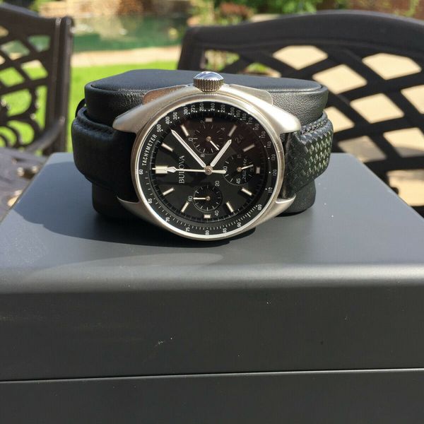 Bulova 96B251 Moon Apollo Lunar Pilot Special Edition Men Watch - Black ...